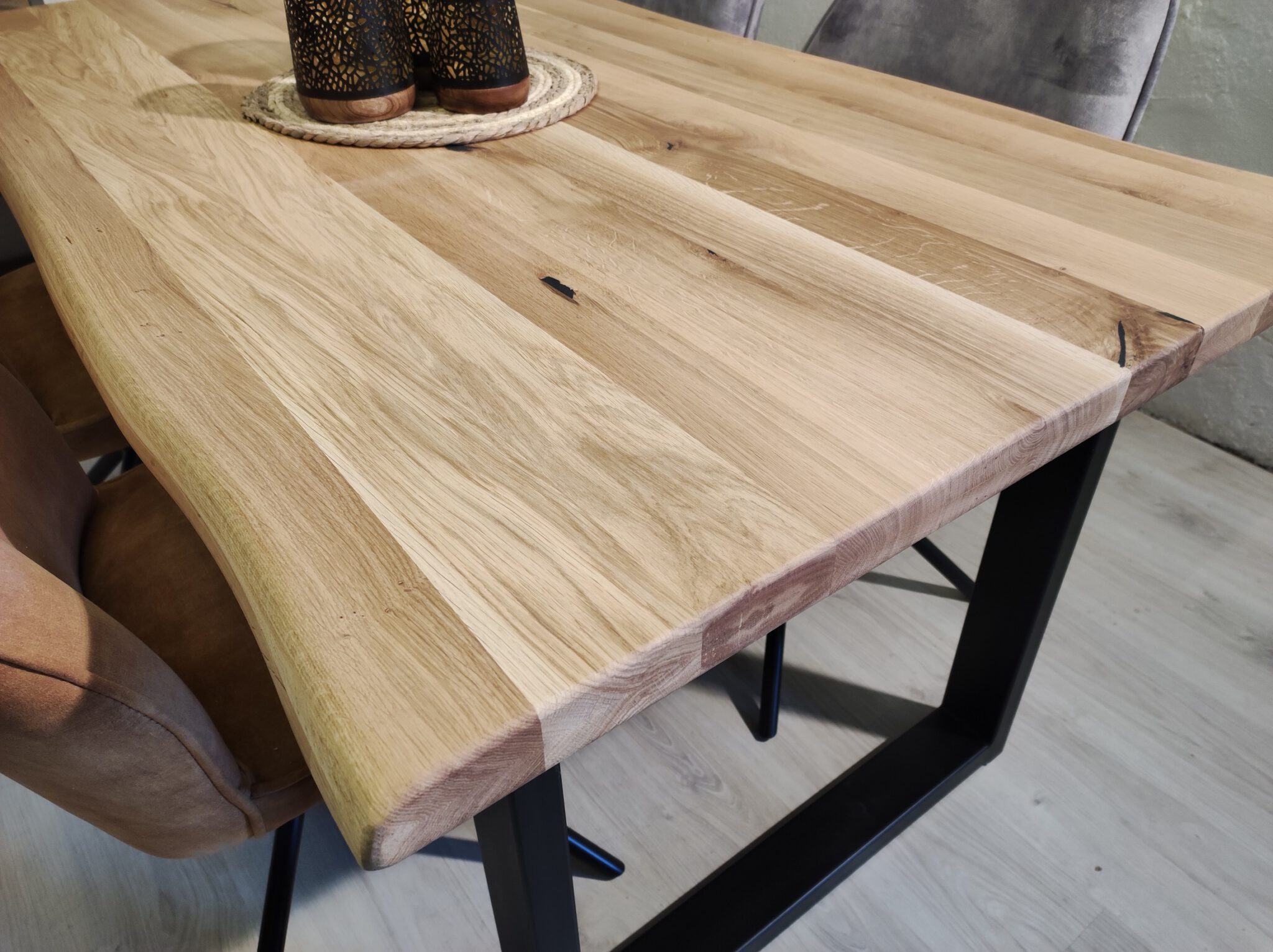 Kufentisch Flo aus Eiche 140 - 180 cm wählbar - Massivholzmöbel von ...